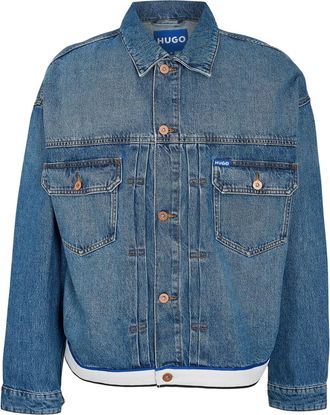 HUGO BOSS Hugo - Corso Jeansjacke f&uuml;r Herren (Mittelblau)
