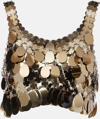 Paco Rabanne Top raccourci à sequins