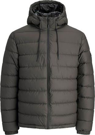 Jack & Jones Jcopoint PU Puffer Jacket BF Veste, Gris, M Hommes