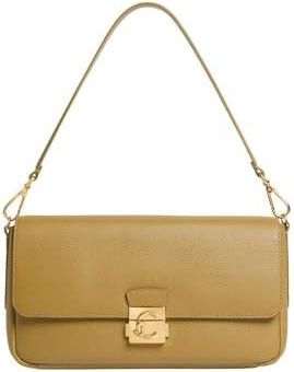 Coccinelle Cuir sac &agrave; &eacute;paule bandouli&egrave;re sac &agrave; main C-Me Handbag Grained Leather Seagrass kaki