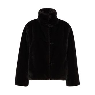 Max Mara Kurzer Mantel mit weicher Textur - - Jackets - Damen - Braun - S