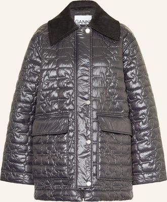 Ganni Steppjacke schwarz
