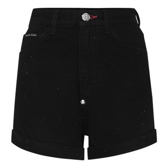 Philipp Plein Denim Shorts - - Shorts - Damen - Schwarzk - W28