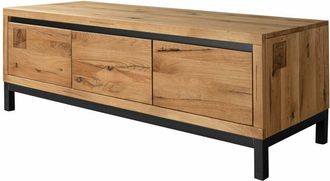 Massivmoebel24 TV-Board Wildeiche 153x55x54 natur ge&ouml;lt villanders 150