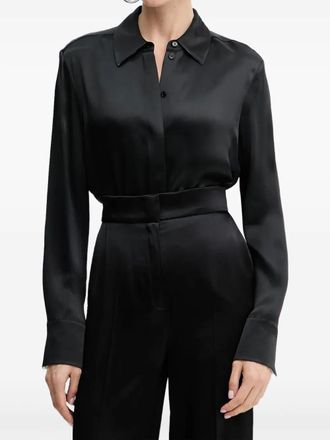 BOSS satin shirt - Schwarz