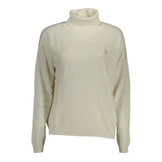 U.S.Polo Association U.s. Polo Assn., Femme, Pulls, Beige, Taille: 42 FR Pull &agrave; col roul&eacute; &eacute;l&eacute;gant avec logo