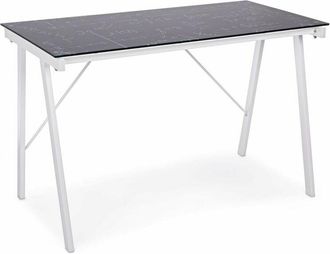 BIZZOTTO Bizzotto - Moderner Schreibtisch Young, ideal f&uuml;r B&uuml;ro und Schlafzimmer aus Glas 113 cm -Smoke