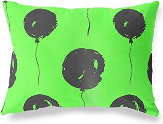 Bonamaison Le Jardin du Lin Kissen Zierkissenbezug Neon Grün-Rauch Kissenbezug, Weich Bequem, Für Zuhause Autos Büro Sofa Wohnzimmer Couch Schlafzimmer Dekor, 35