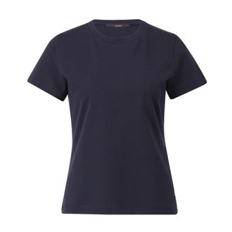Windsor Baumwoll T-Shirt mit klassischem Stil - - Tops - Damen - Blau - S