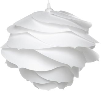 Beliani Trendy H&auml;ngelampe Rosa-Blumen-Motiv Kunststoff wei&szlig; Nile