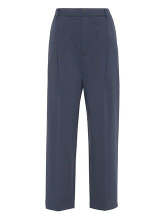 Brunello Cucinelli pantalon à coupe évasée - Bleu