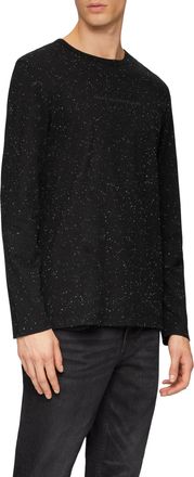 s.Oliver Meliertes Longsleeve aus Jersey mit Logo-Print