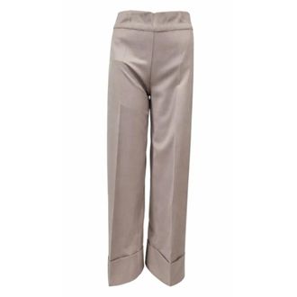 D.exterior Femme, Pantalons, Brun, Taille: 42 FR Wide Pantalons