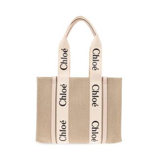 Chlo&eacute; Medium Woody Tote Bag - - Bags - Damen - Beige - ONE SIZE