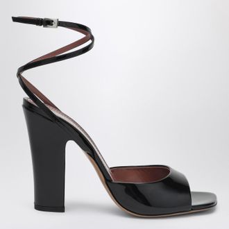 PARIS TEXAS Schwarze Sandale Lara 100 aus Lackleder