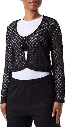 Vila Vila Visolira O-Neck L/S Cardigan, Black Beauty, L Femme