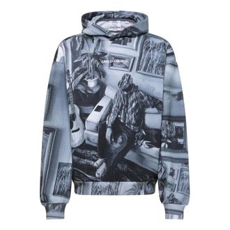 Carlo Colucci Homme, Sweatshirts et sweats &agrave; capuche, Multicolore, Taille: 2XL Oversize Sweat &agrave; capuche - Impression