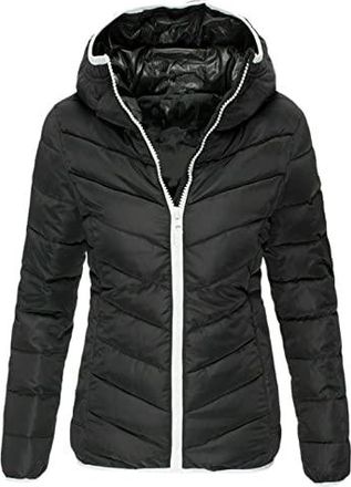 Generic NAFING Veste Matelass&eacute;e Femme, Doudoune Femme Avec Capuche Blouson Hiver Chaude Doudoune Duvet Matelass&eacute; Anorak Zipp&eacute;e Parka L&eacute;g&egrave;re Manteau Mi Saison 