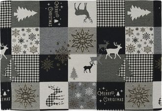 Sander Tischw&auml;sche Serie Jul, Verschiedene Gr&ouml;&szlig;en, Black, Fb. 39, Gr&ouml;&szlig;e:Mitteldecke 85 x 85 cm