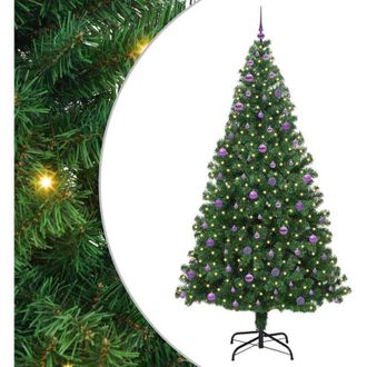 vidaXL K&uuml;nstlicher Weihnachtsbaum mit 300 LEDs mit St&auml;nder Gr&uuml;n 240 cm vidaXL