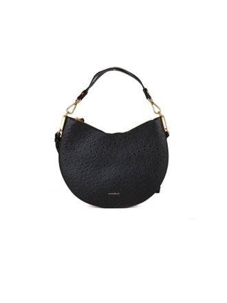 Coccinelle Sunup Strau&szlig;enhandtasche Gl&auml;nzendes Strau&szlig;endruckleder