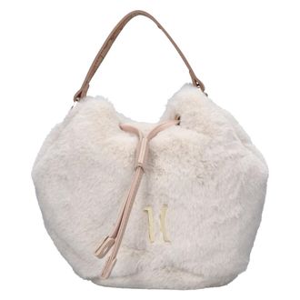Alviero Martini 1A Classe Mini Sac Seau Cozy Fur - Femme - Sacs - Beige - Taille: ONE Size