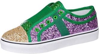 Generic Baskets &agrave; paillettes pour femme - M&eacute;talliques - Plateforme &agrave; paillettes - Chaussures hippie - Chaussures dext&eacute;rieur - Chaussures de carnaval - Respira