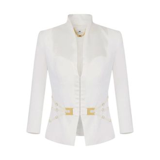 Elisabetta Franchi Femme, Vestes, Blanc, Taille: 34 FR Blazers