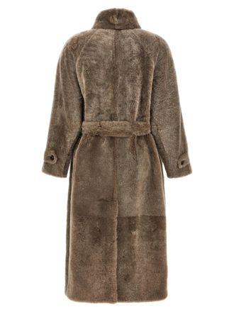 Brunello Cucinelli Shearling Coat - Taupe