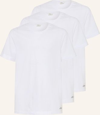 s.Oliver S.Oliver Red 3er-Pack T-Shirts weiss