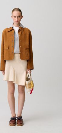 Claudie Pierlot Jupe courte asym&eacute;trique