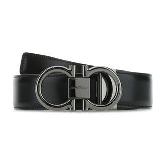 Ferragamo Double Adjus Belt - - Accessories - Herren - Schwarzk - 105 CM