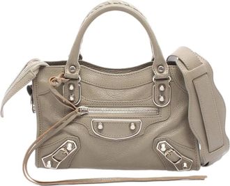 Balenciaga 2010-2025 Mini Lambskin Motocross Giant 12 City Satchel handbag - Braun