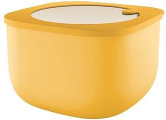 Guzzini Kitchen Active Design, STORE&MORE BIO, Dicht schließende hoche Dosen für Kühlschrank/Gefrierschrank/Mikrowelle (L) - Mangogelb, 19,5 x 19,5 x h12,3 cm