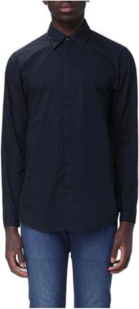 A|X Armani Exchange Chemise classique en popeline stretch - Homme - Chemises - Bleu - Taille: L