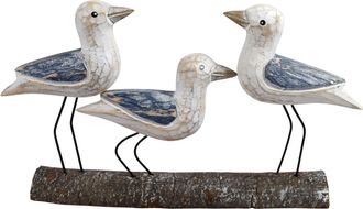 Generic 3 Möwen auf Baumstamm | Aufsteller Dekofigur | maritim | Holzaufsteller | 27x15 cm