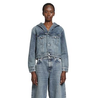 Alaia Hooded Denim Jacket