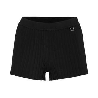 Jacquemus Schwarze Plissierte Strickshorts - - Shorts - Damen - Schwarzk - M