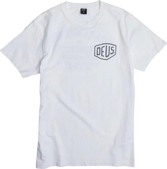 Deus Homme, Tops, Blanc, Taille: L T-shirt en Coton Biologique &agrave; Imprim&eacute; Graphique