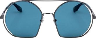 Marc Jacobs Femme, Accessoires, Multicolore, Taille: ONE Size Round Double Bridge Lunettes de soleil