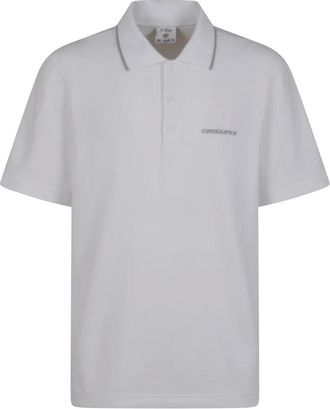 Casablanca Homme, Tops, Blanc, Taille: 3XL Embossed Laurel Polo