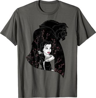 Disney Die Schöne und das Biest Floral Silhouette T-Shirt T-Shirt