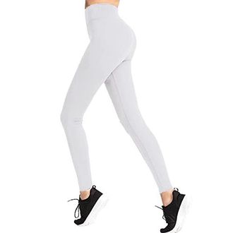 Generico Legging Scrunch pour femme - Taille haute - Couleur unie - Legging de sport long - Collants de compression - D&eacute;contract&eacute; - Confortable - Pantalon de l