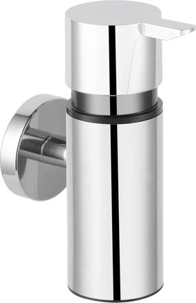 Saqu Nemo Seifenspender 5,5x9,8x14 cm Chrom - Nachfüllbar - Kunststoff-Pumpe - Seifendosierer für Badezimmer, WC, Küche