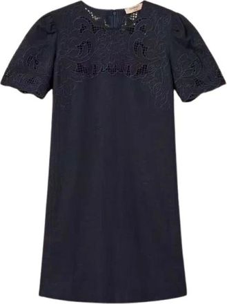 Twinset Femme, Robes, Bleu, Taille: 40 FR Mini-robe Broderies