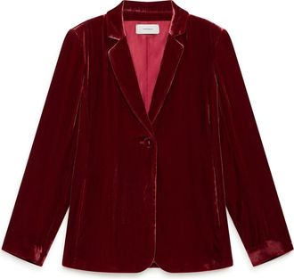 Maliparmi Maliparmi, Femme, Vestes, Rouge, Taille: 42 FR Fluid Velvet Jacket