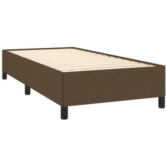 vidaXL Bettgestell ohne Matratze Dunkelbraun 90x190 cm Stoff Vidaxl