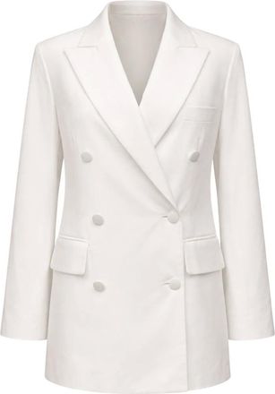 Department Five Department Five, Femme, Vestes, Blanc, Taille: 34 FR Caban A Blazer Doppio Petto in Cotone Oversize