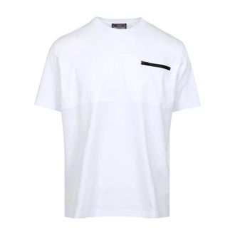 Herno Zip-Pocket T-Shirt mit Eins&auml;tzen - - Tops - Herren - Wei&szlig; - L