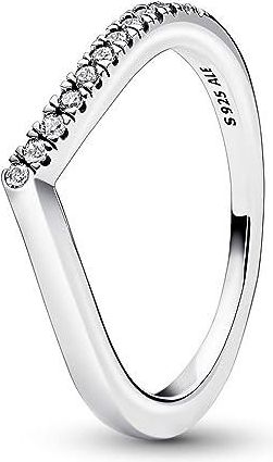Pandora Pandora Timeless Bague Semi-scintillante Voeu en argent sterling avec zircones cubiques transparentes, taille 54